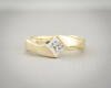 Offset Modern Princess Cut Solitaire : Arden Jewelers