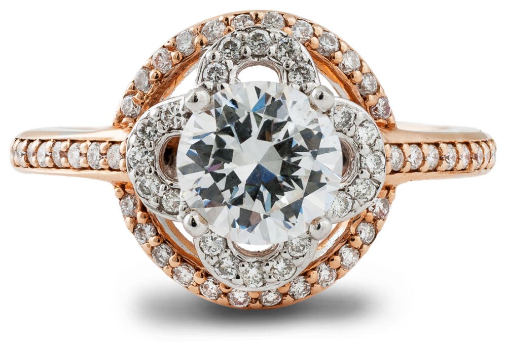 Lotus Flower Blossom Engagement Ring : 41058 : Arden Jewelers