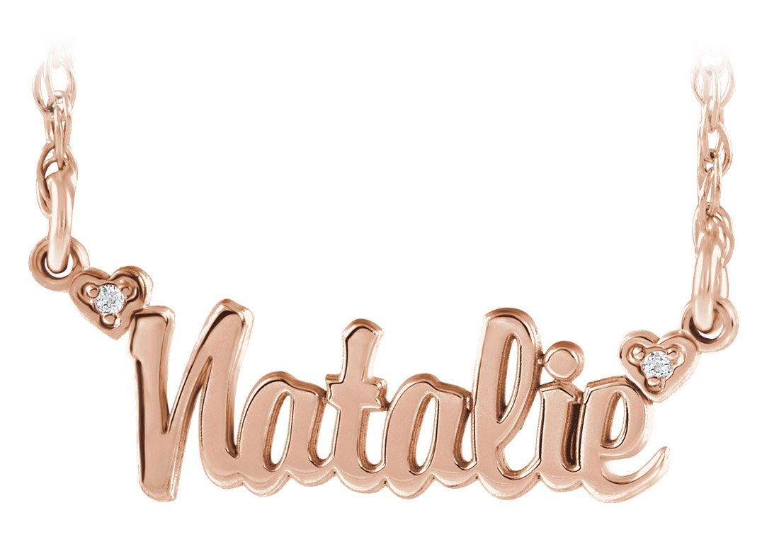 Personalized Diamond Script Name Necklace WB2026 Arden Jewelers
